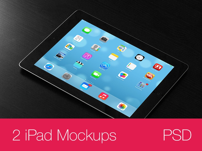 iPad Mockups PSD Black - Free Mockups