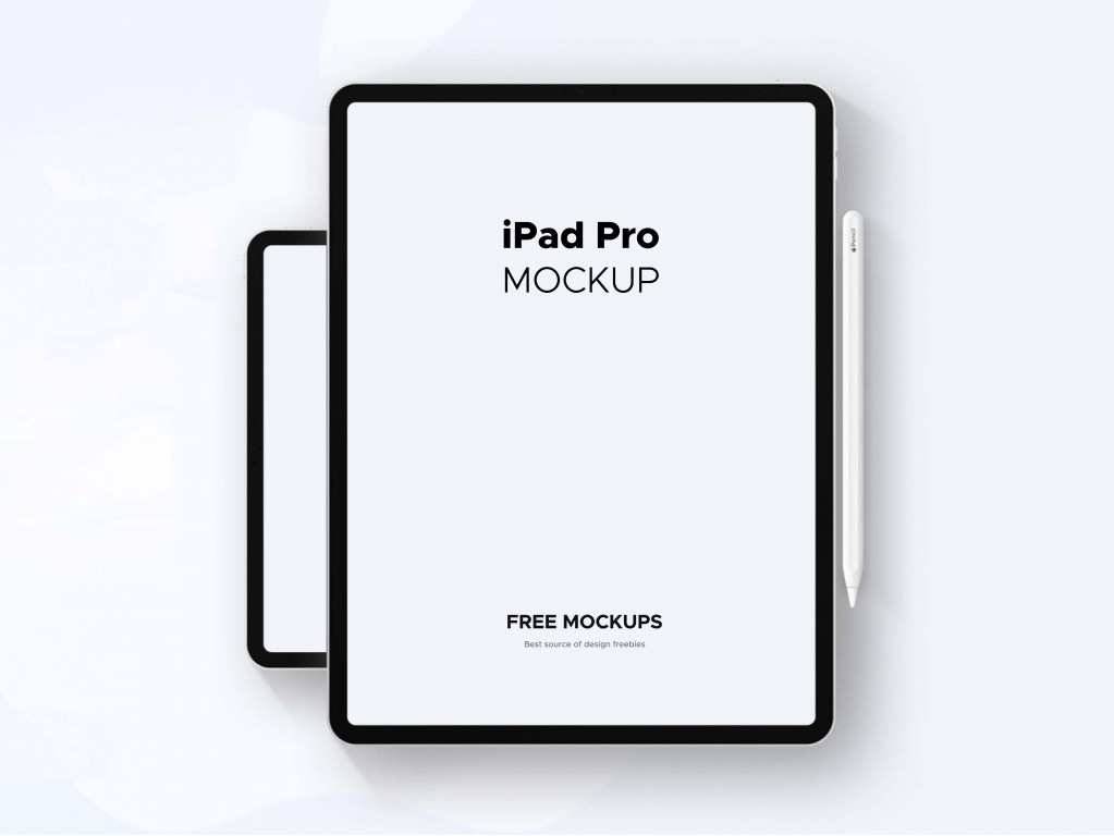 Top Close Up View iPad Pro 12,9", 11" Free Figma Mockup Template